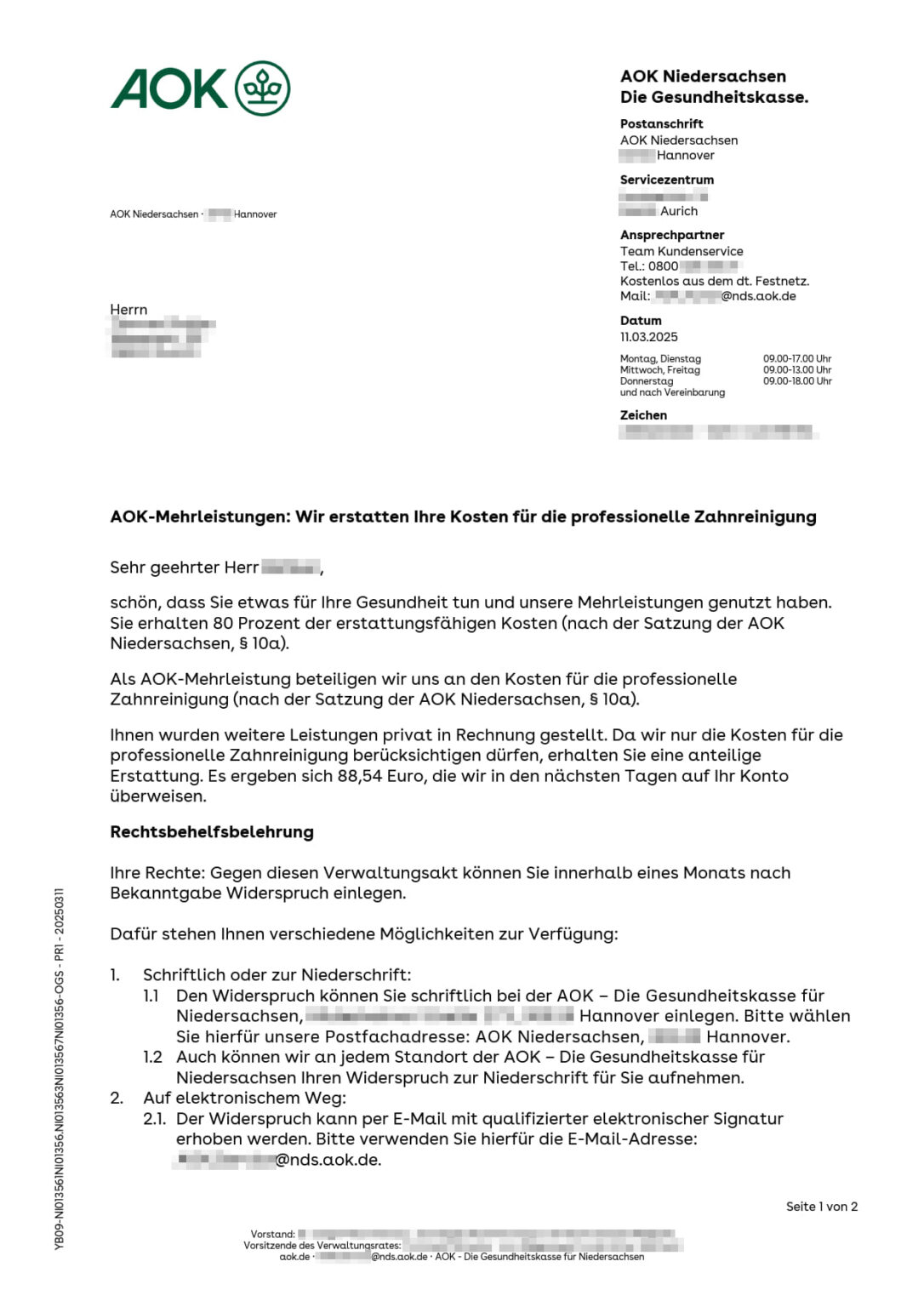 Aok Geld Zuruck Wenn Nicht Krank